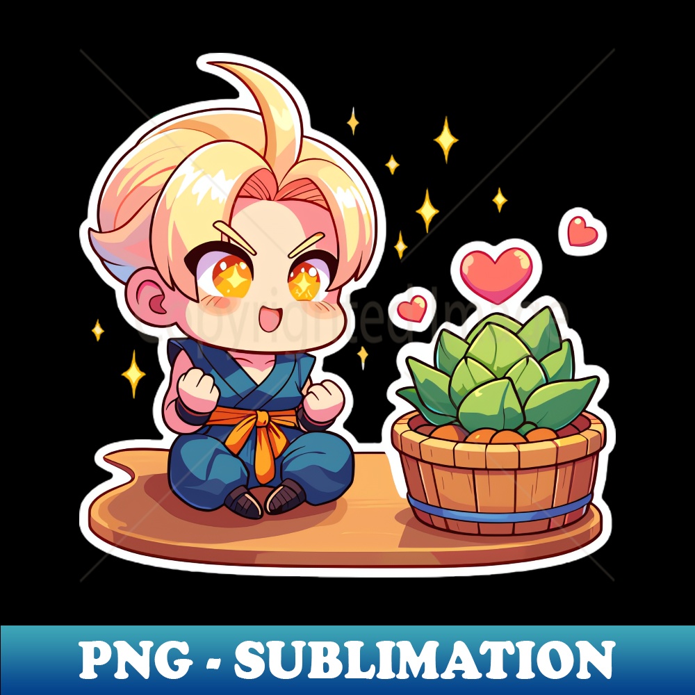 Carrot Crush Chibi Trunks Veggie Romance Sticker Dragon ball | Inspire ...