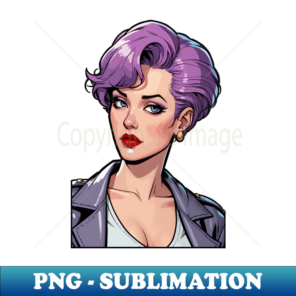 Purple Hair Pixie Cut - Sublimation-Ready PNG File - Fashion | Inspire ...