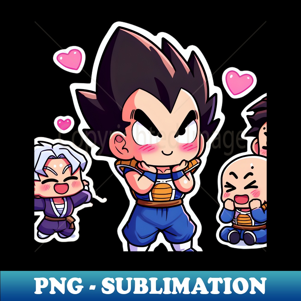 Blush of Love Chibi Vegetas Heartfelt Moment - PNG Transpare | Inspire ...