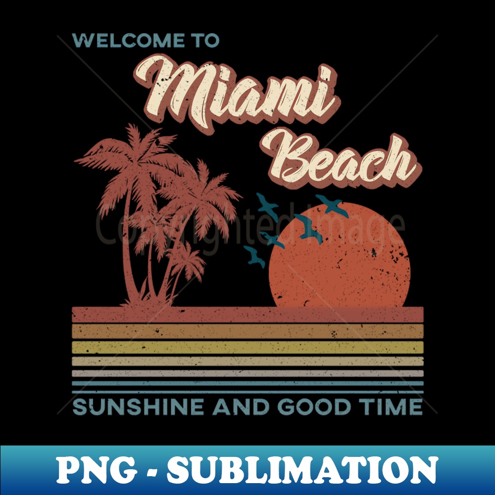 Miami Beach - Miami Beach Retro Sunset - Signature Sublimati | Inspire ...