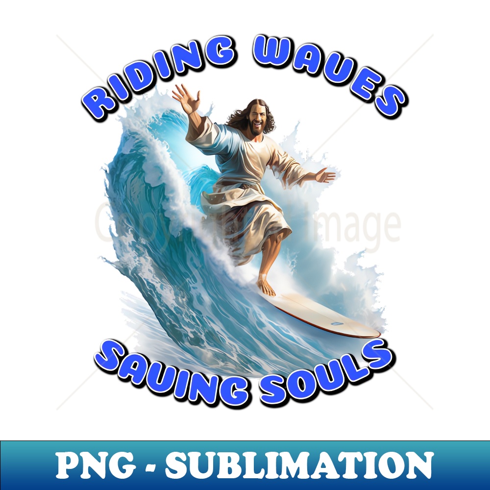 Jesus Surfing - Elegant Sublimation PNG Download - Transform | Inspire ...