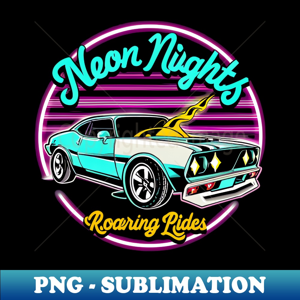 Neon Hot Rod Neon Nights Roaring Rides - High-Quality PNG Su | Inspire ...