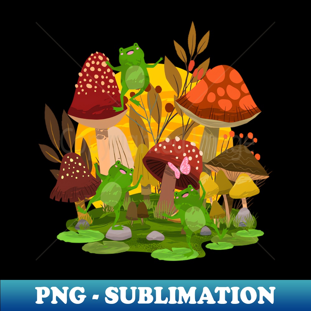 Funny Frogs Cottagecore Aesthetic - PNG Sublimation Digital | Inspire ...
