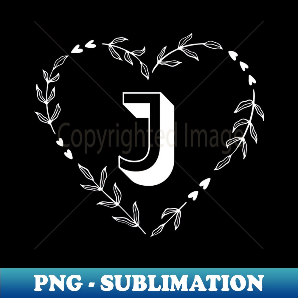 Letter J Flower Monogram Design - Signature Sublimation PNG | Inspire ...