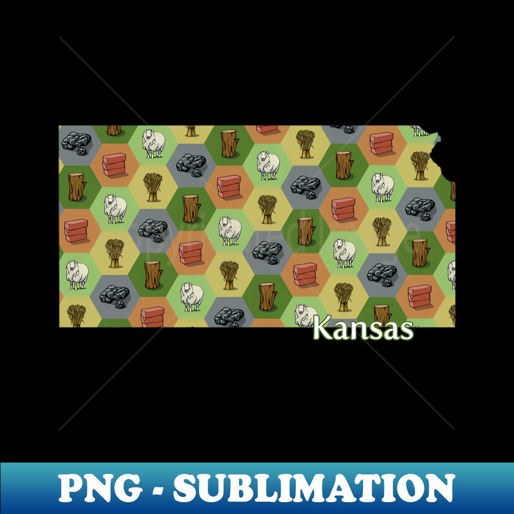 Kansas State Map Board Games - High-Resolution PNG Sublimati | Inspire ...