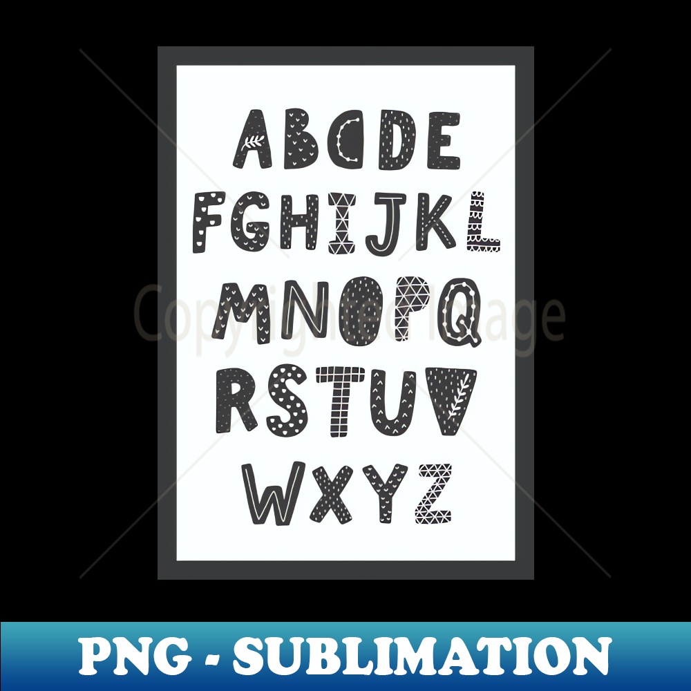 Alphabet - PNG Sublimation Digital Download - Bold & Eye-cat | Inspire ...