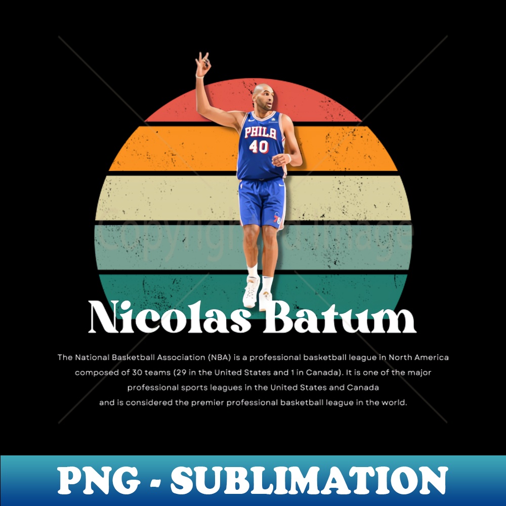 Nicolas Batum Vintage V1 - Retro PNG Sublimation Digital Dow - Inspire ...