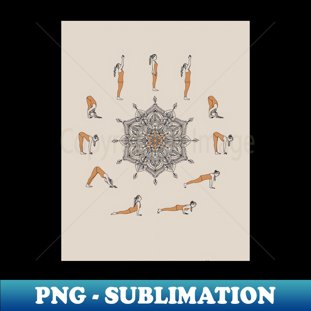 Sun Salutation Yoga Sequence - PNG Transparent Sublimation F - Inspire ...