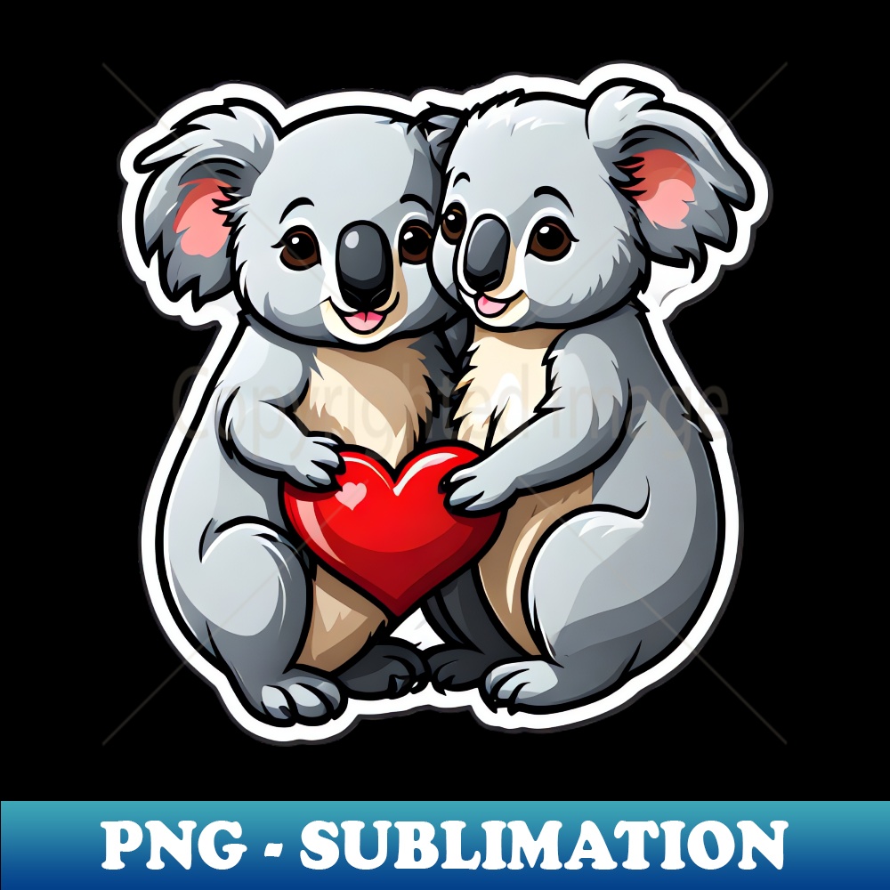 Valentine koala X - Premium Sublimation Digital Download - B | Inspire Uplift