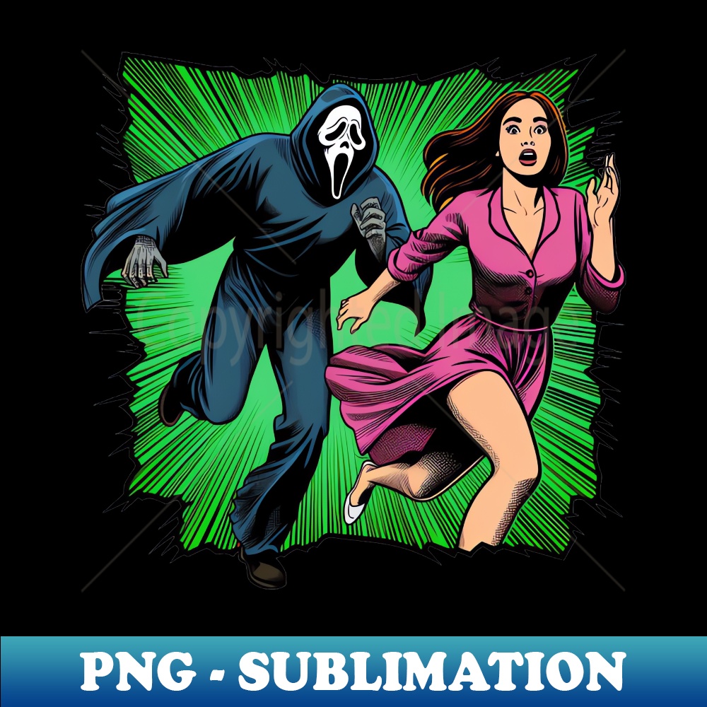 Chased by Ghost Face - Vintage Sublimation PNG Download - Fa | Inspire ...