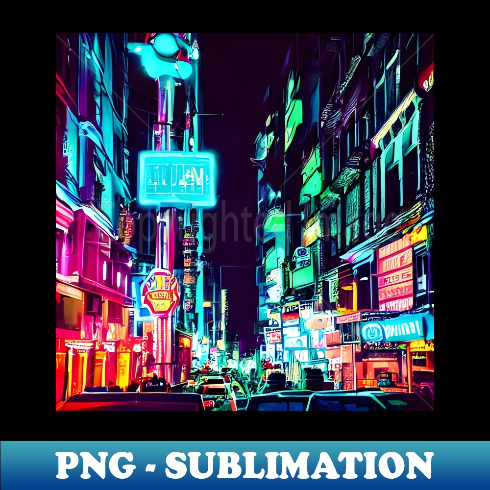 Electric Dreams The Neon Nightscape - High-Resolution PNG Su | Inspire ...