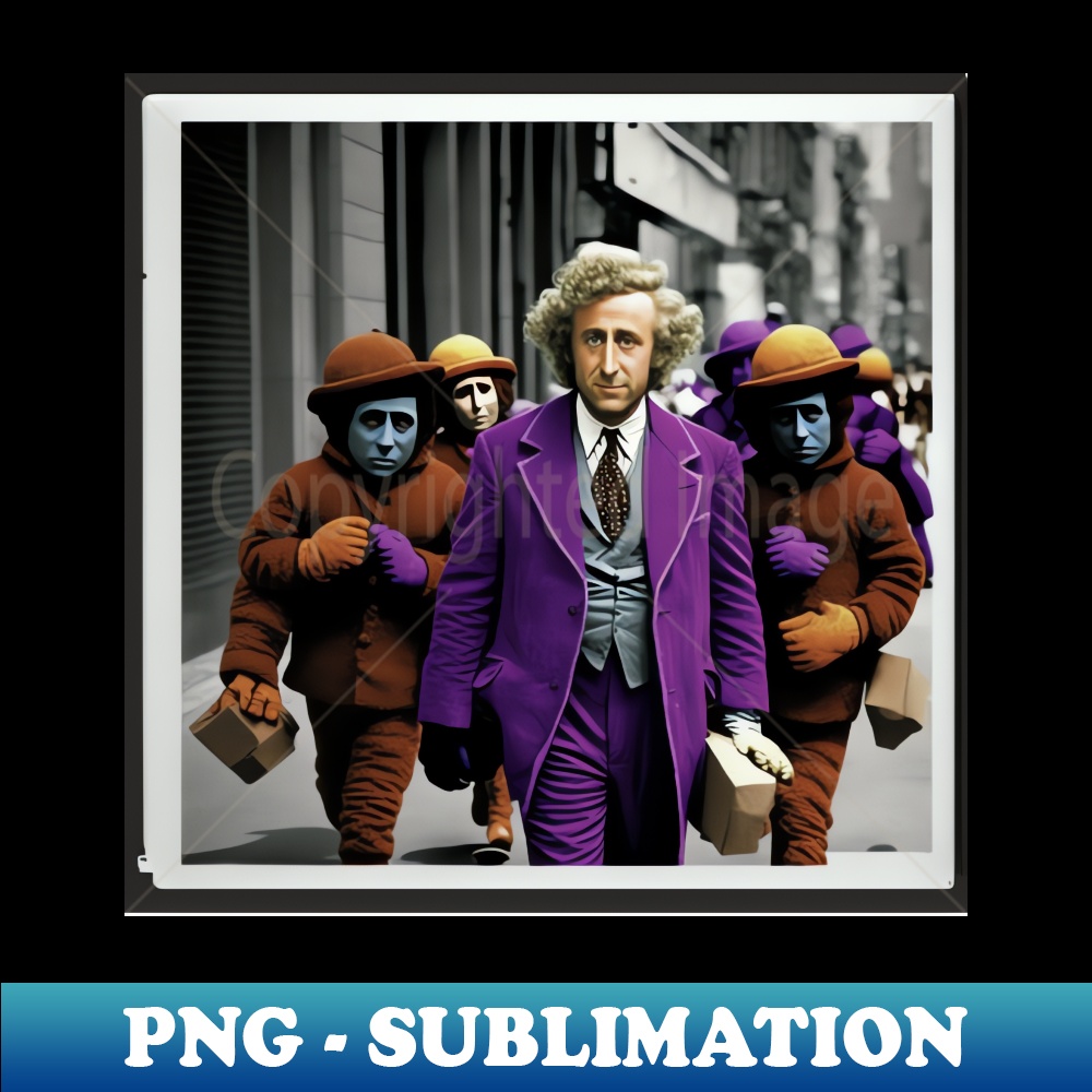 Willy Wonka Walking among us - PNG Transparent Sublimation D | Inspire Uplift