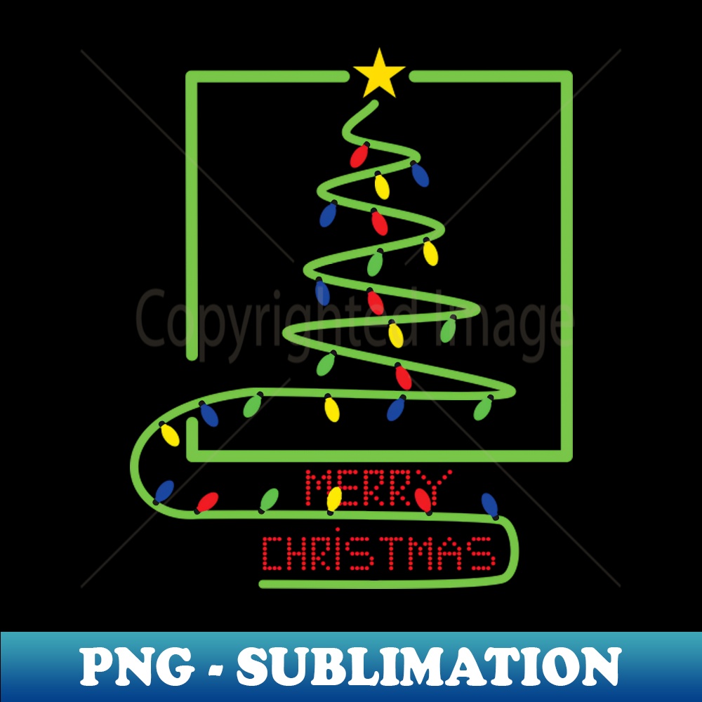 Stylized Christmas tree with light bulbs - Premium PNG Subli | Inspire ...