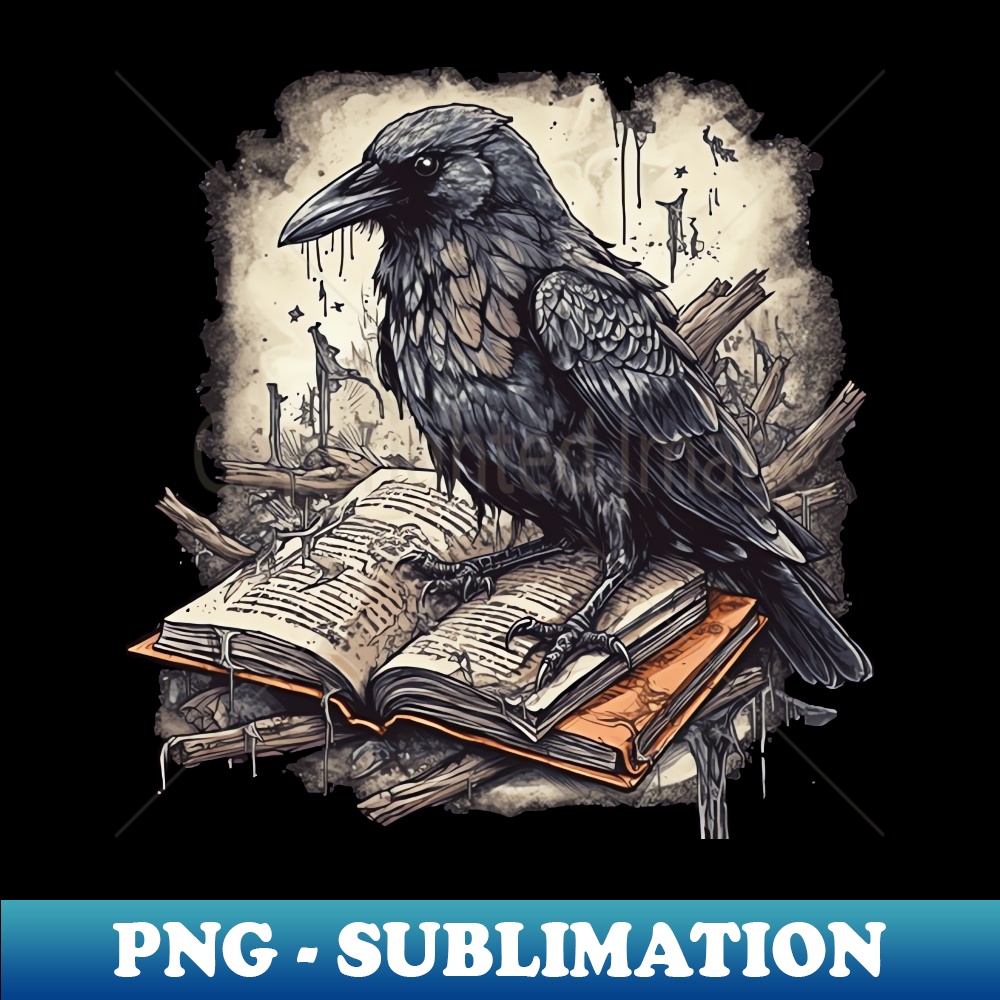 Crow and book - High-Quality PNG Sublimation Download - Capt | Inspire ...