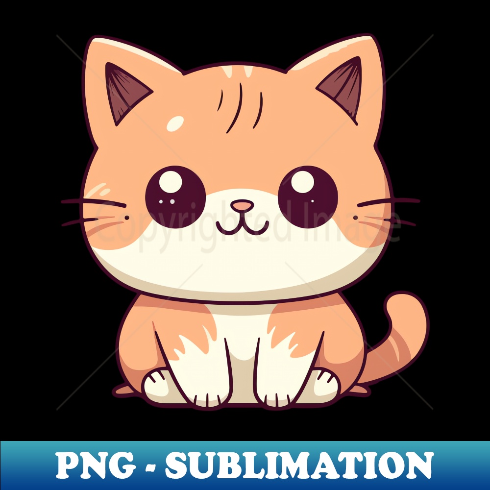 Cute Orange Cat - PNG Transparent Sublimation File - Bold & | Inspire ...