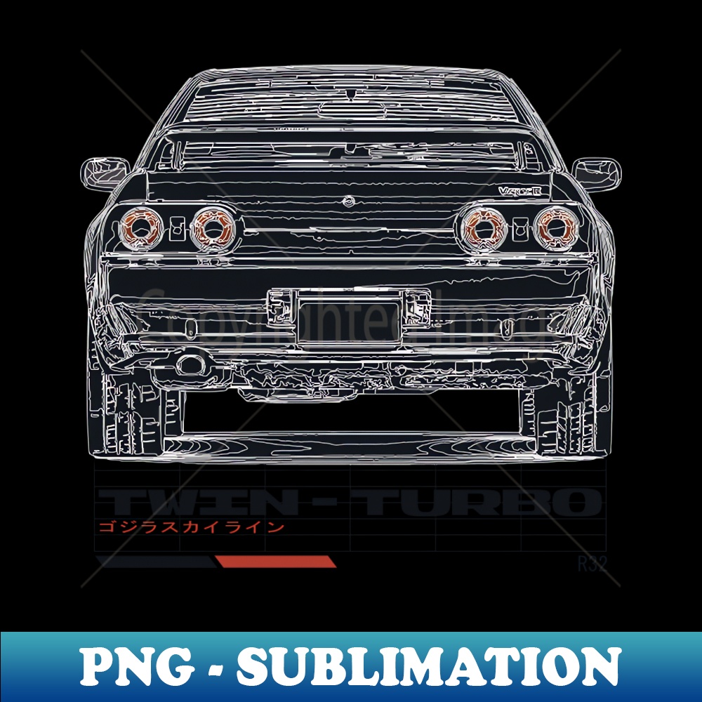 Twin-Turbo Black R32 - Aesthetic Sublimation Digital File - | Inspire ...