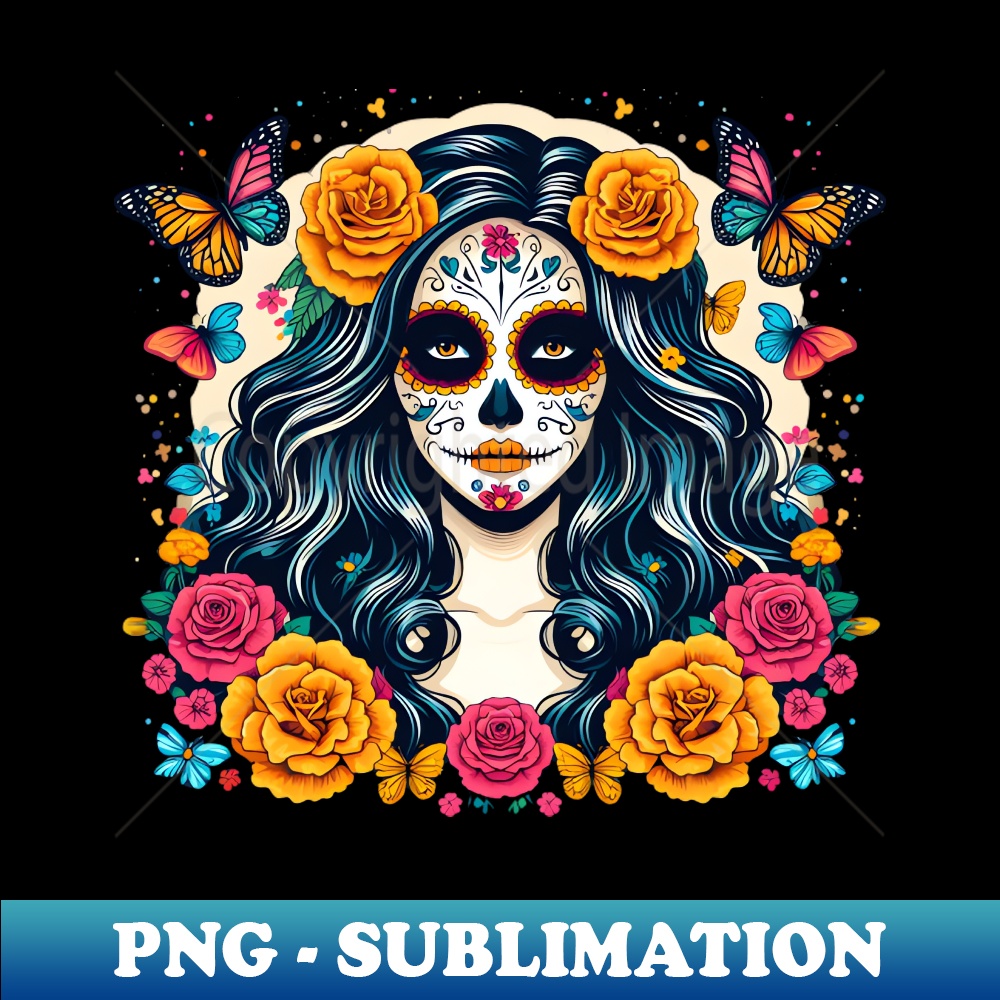 De Los Muertos La Catrina Day of the Dead Sugar Skull - Eleg | Inspire ...