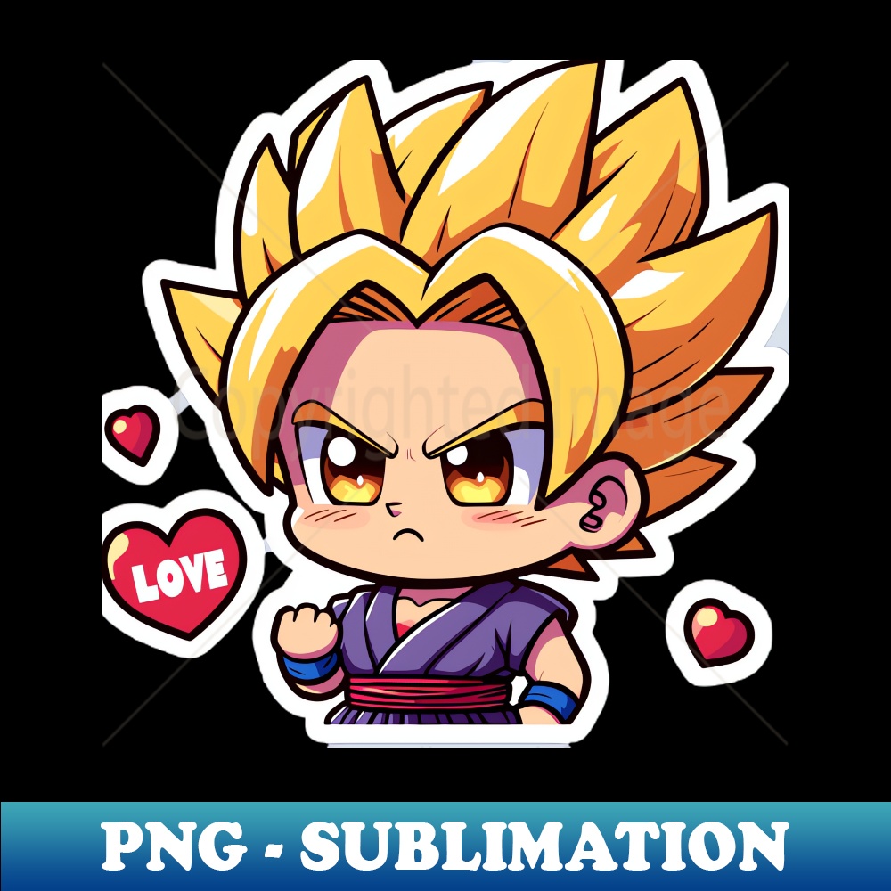 Love Dissent Chibi Trunks Heartbreak Sticker dragon ball Z - | Inspire ...