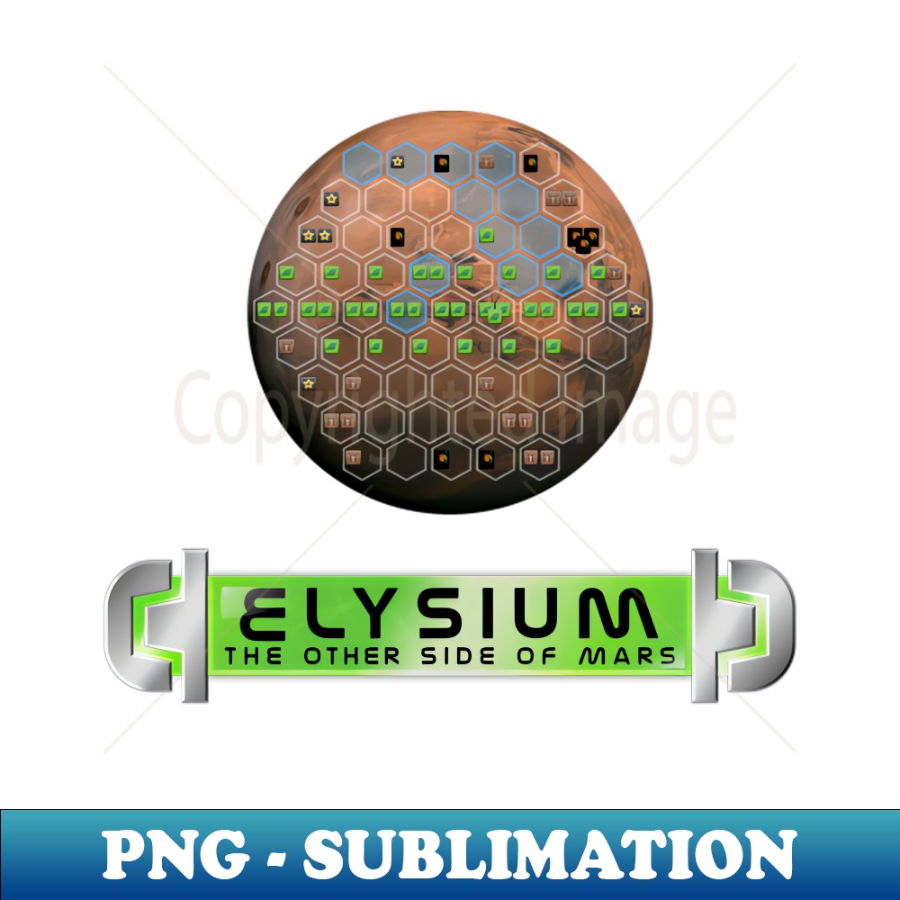 Terraforming Mars Elysium Map - PNG Transparent Sublimation | Inspire ...