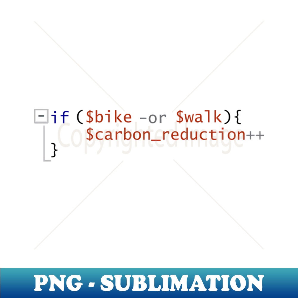Bike or Walk PowerShell if statement code snippet - Carbon | Inspire Uplift