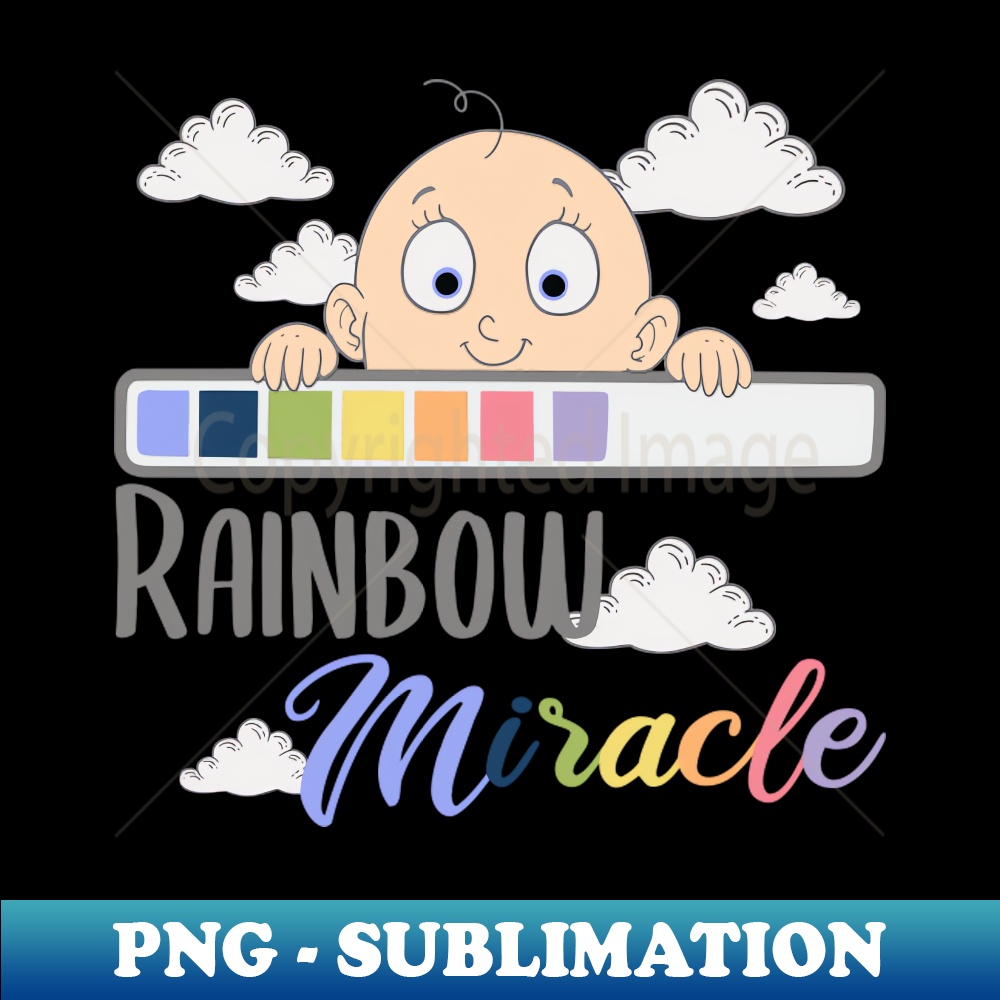 Rainbow Miracle - Baby Rainbow Pregnancy Announcement - PNG | Inspire ...