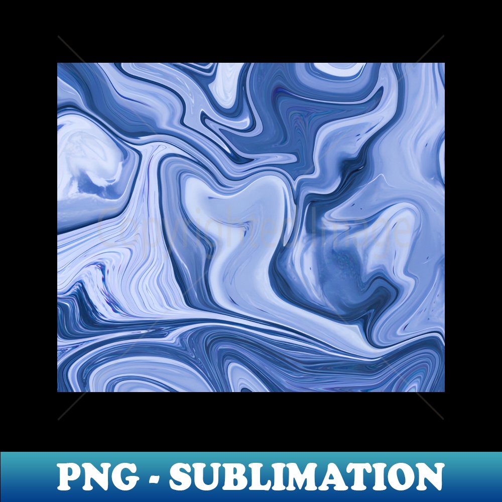 Blue and White Abstract Painting - Premium PNG Sublimation F | Inspire ...