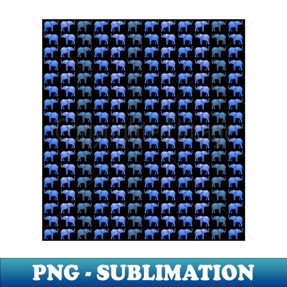 Blue African Elephants Pattern - Professional Sublimation Di | Inspire ...