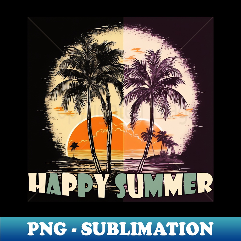 Happy Summer - Vintage Sublimation PNG Download - Create wit | Inspire ...