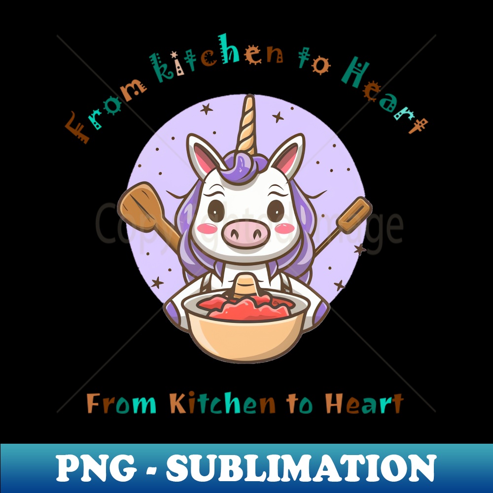 Unicorn Chef - Vintage Sublimation PNG Download - Vibrant an - Inspire Uplift