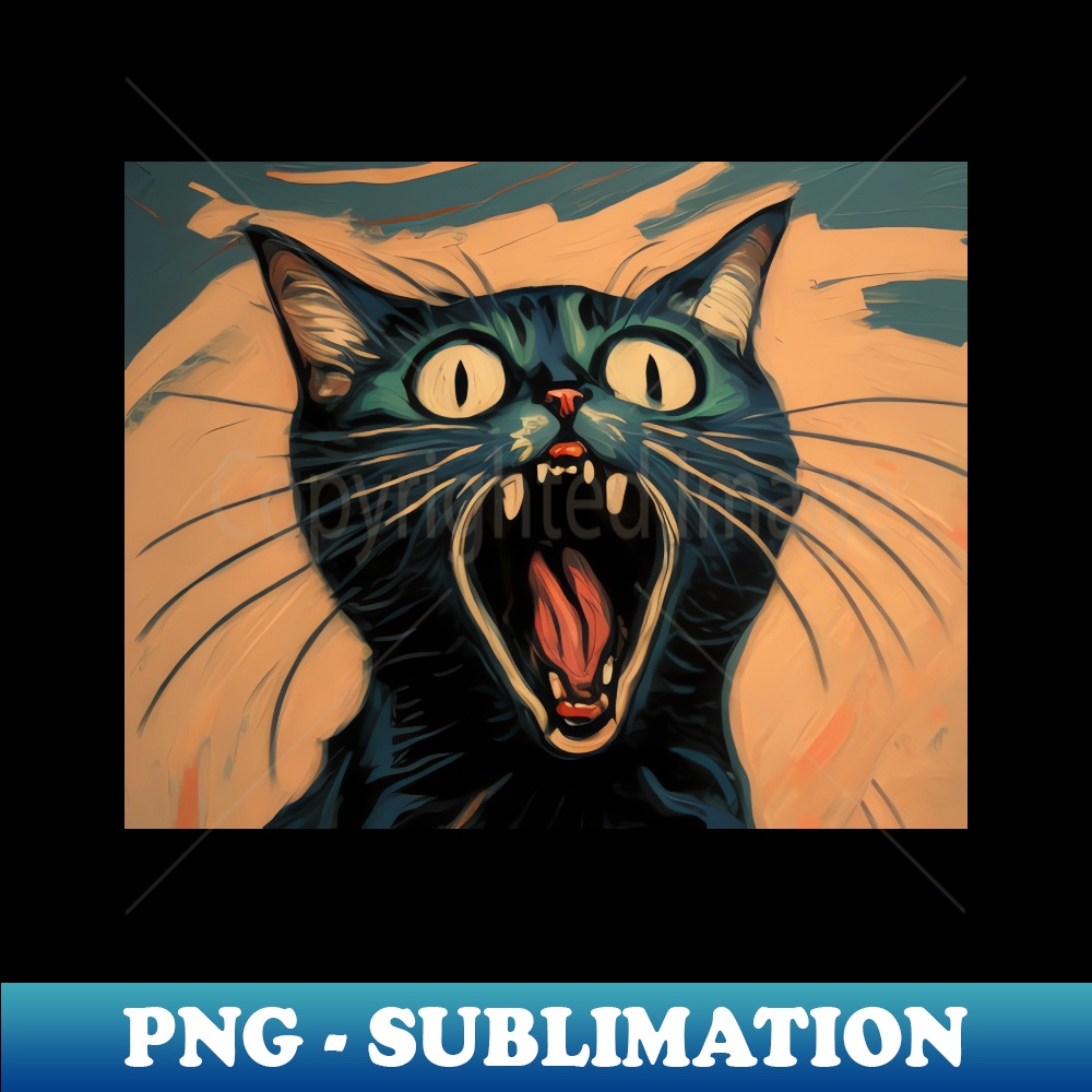 Screaming Cat - PNG Transparent Sublimation File - Perfect f | Inspire ...