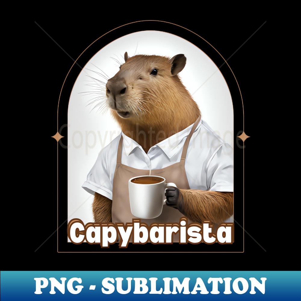 Capybara Barista Capybarista - Unique Sublimation PNG Downlo | Inspire ...
