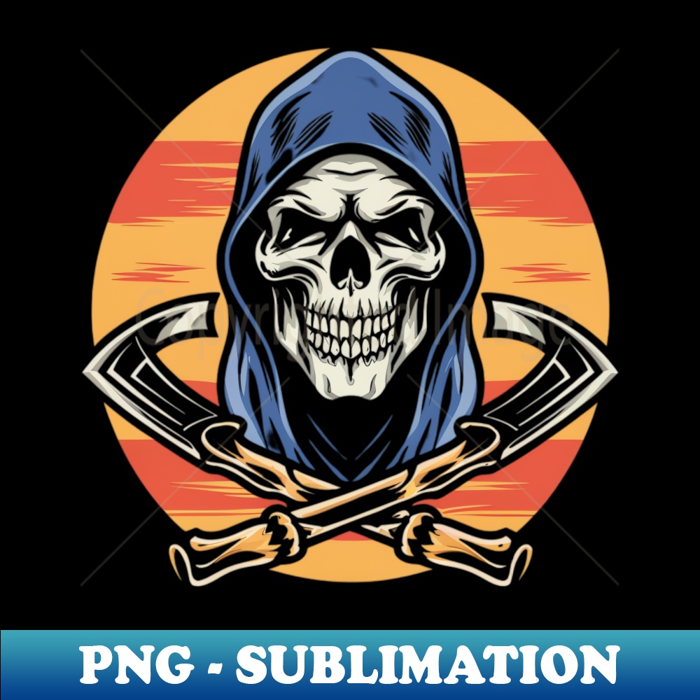 Traditional Grim Reaper Tattoo - Instant Sublimation Digital | Inspire ...