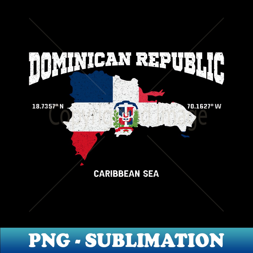 Vintage Dominican Republic Flag Dominican coordinates Domini | Inspire ...