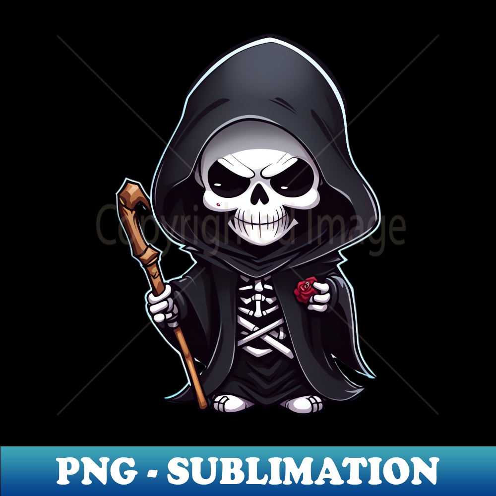 Chibi Reaper - Whimsical Character Art - Instant PNG Sublima | Inspire ...