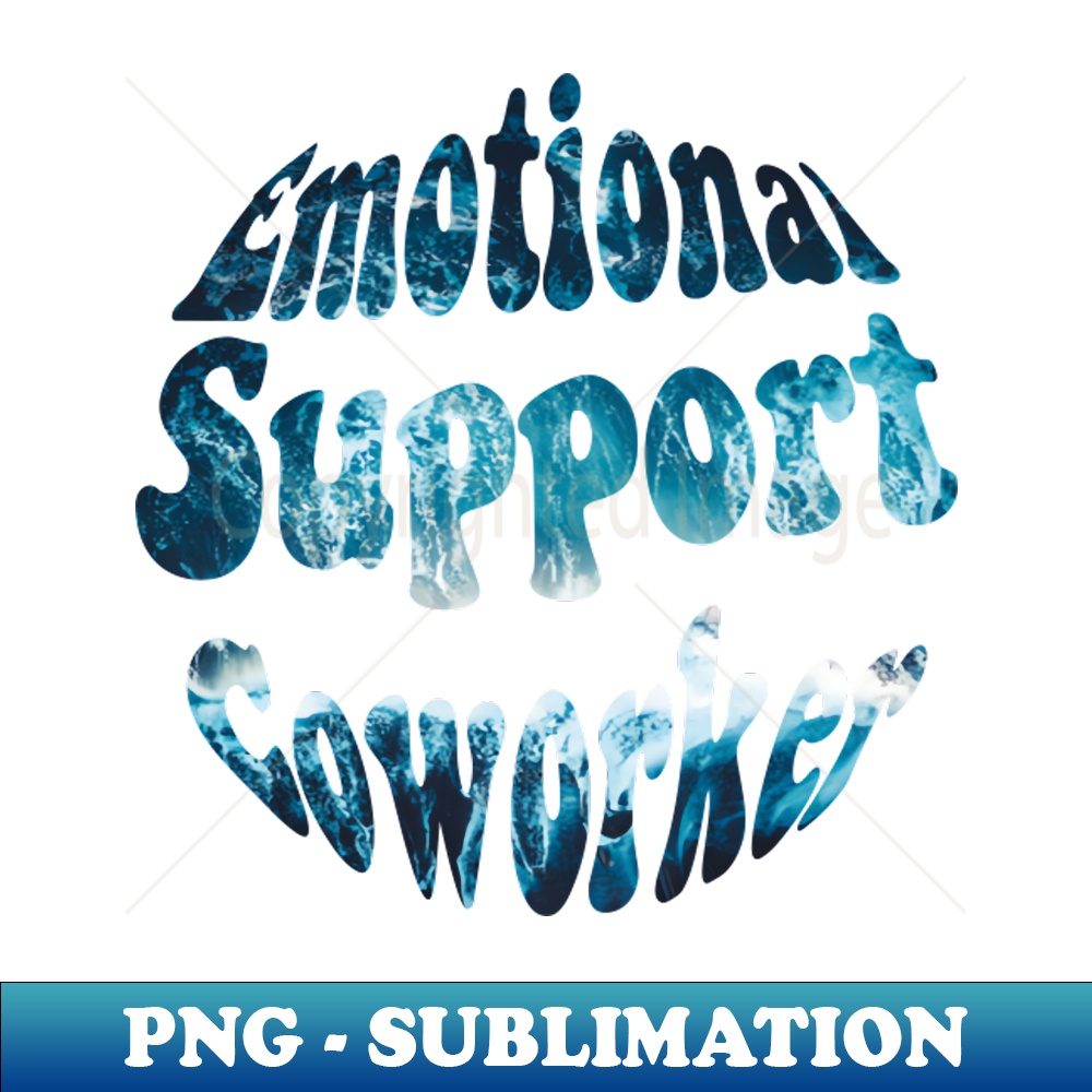 Emotional Support Coworker Blue And White Ocean Waves - Inst | Inspire ...