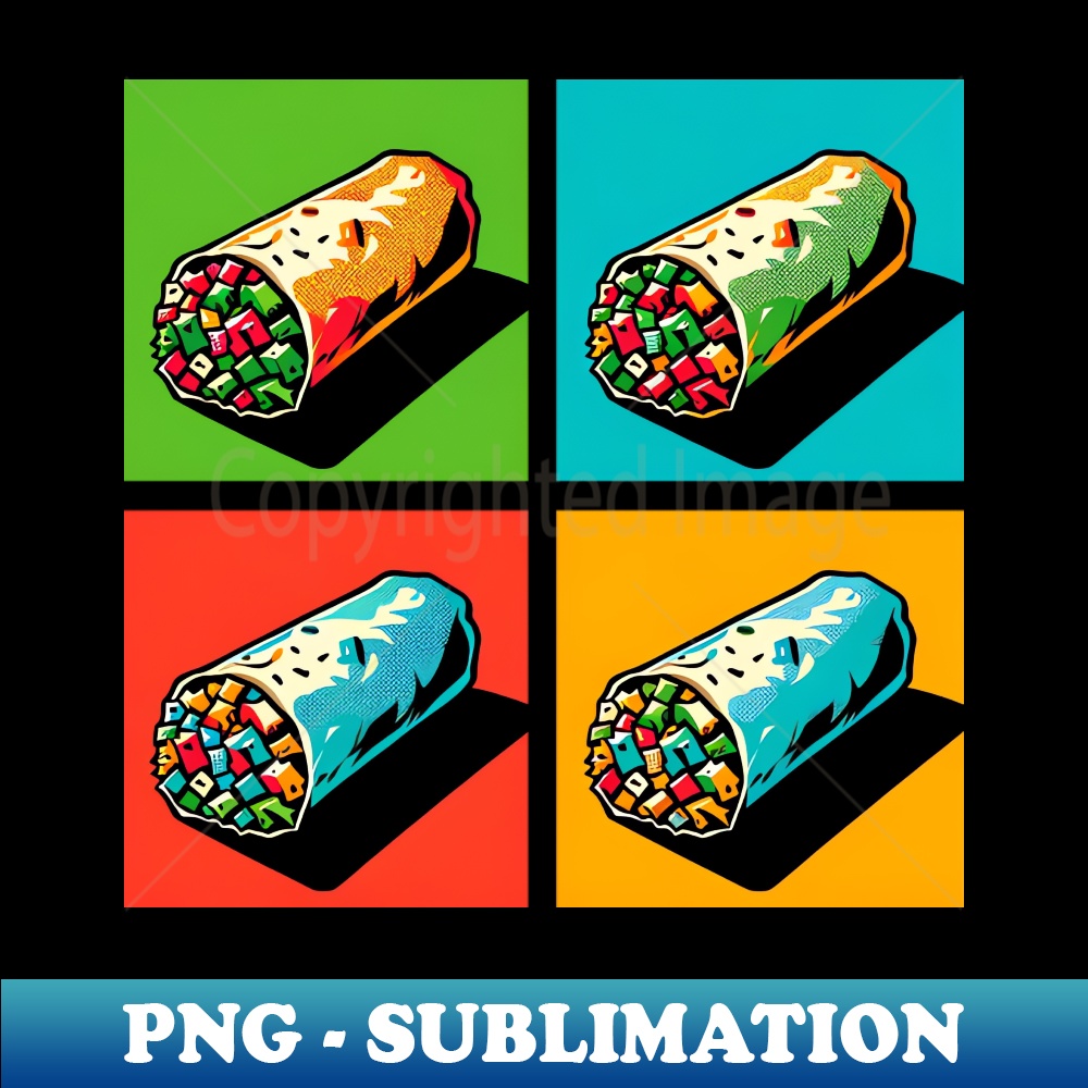 Pop Burrito Art - Vintage Food - Exclusive Sublimation Digit | Inspire ...