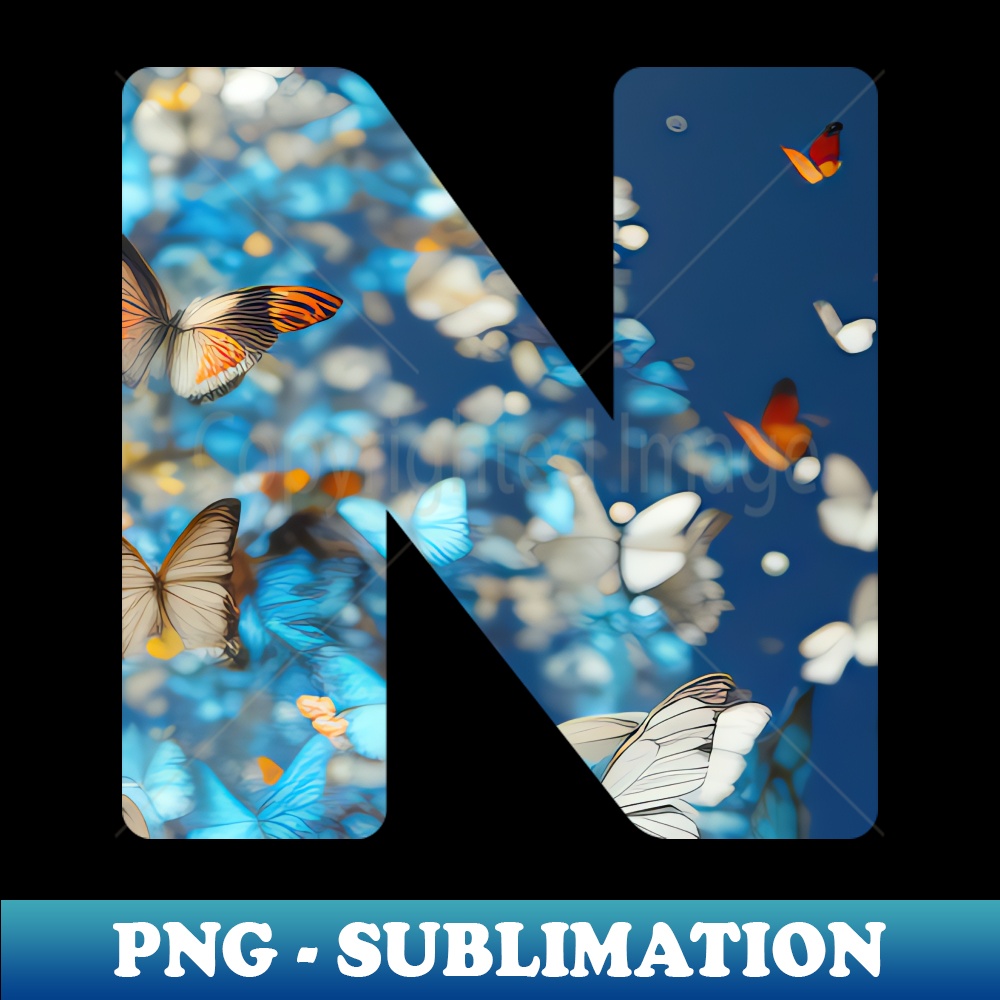 Letter N Uppercase or Capital Design in Air Element Style - | Inspire ...