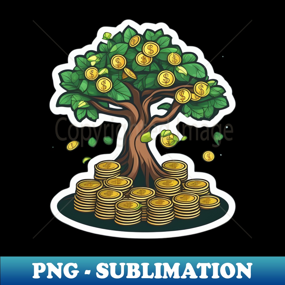 money grow on trees wealth growth - Instant PNG Sublimation | Inspire ...