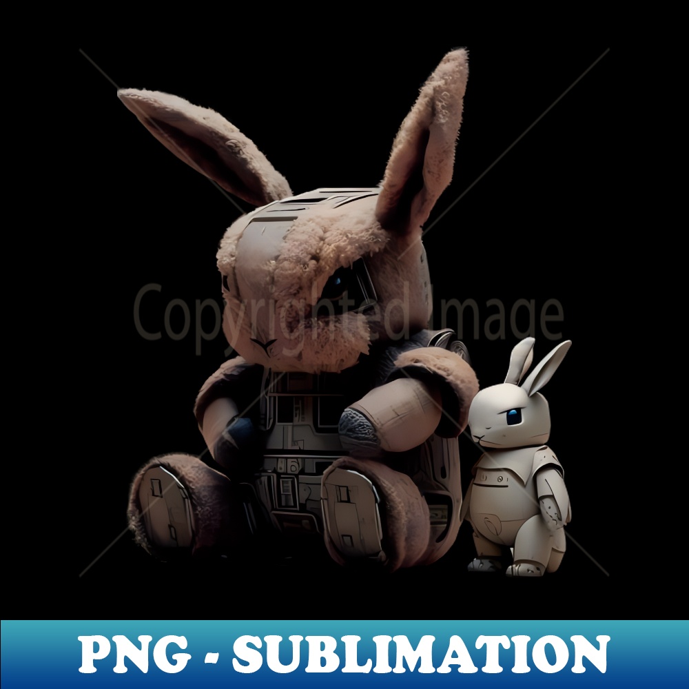 Stuffed Rabbits Robots Plush Bunny Brown Robot Animals - M | Inspire Uplift