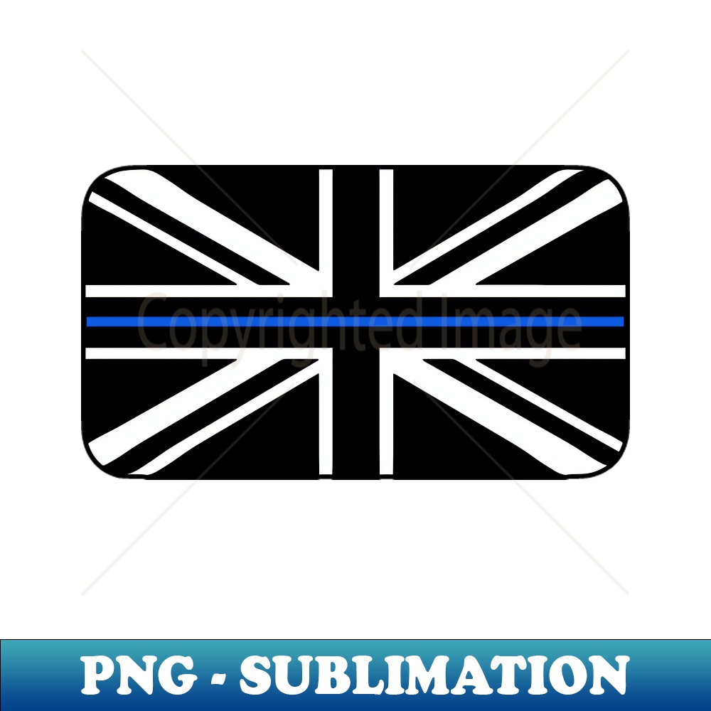 Thin Blue Line Union Jack UK Flag - Exclusive PNG Sublimatio | Inspire ...