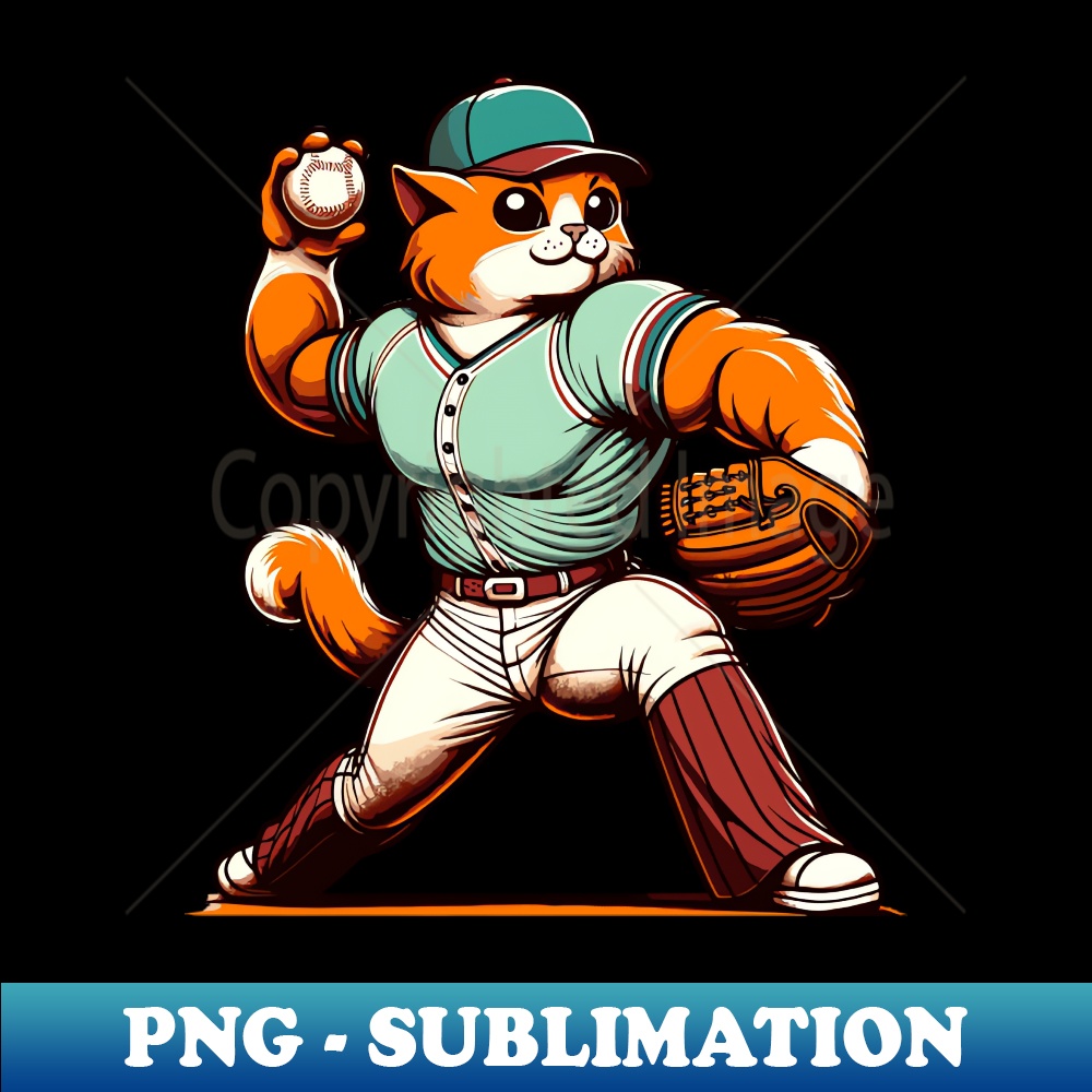 Throwback cat pitcher - Vintage 1990s Cartoon Style Baseball | Inspire ...