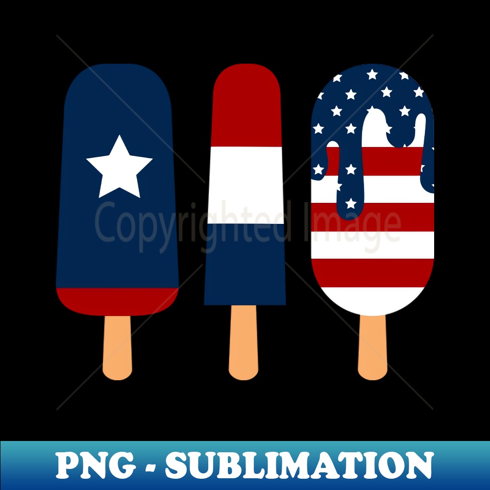 Patriotic Red White and Blue Popsicle - Trendy Sublimation D | Inspire ...