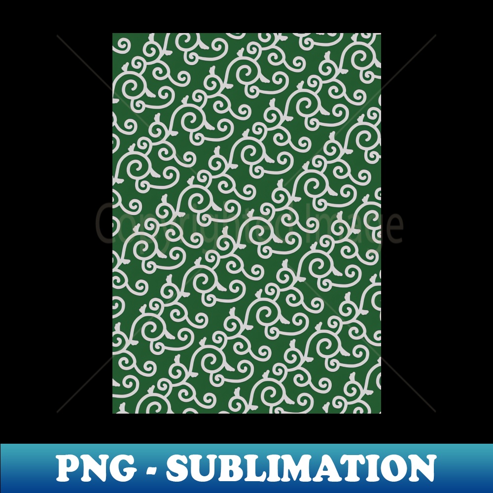 Karakusa pattern - green - Exclusive PNG Sublimation Downloa | Inspire Uplift