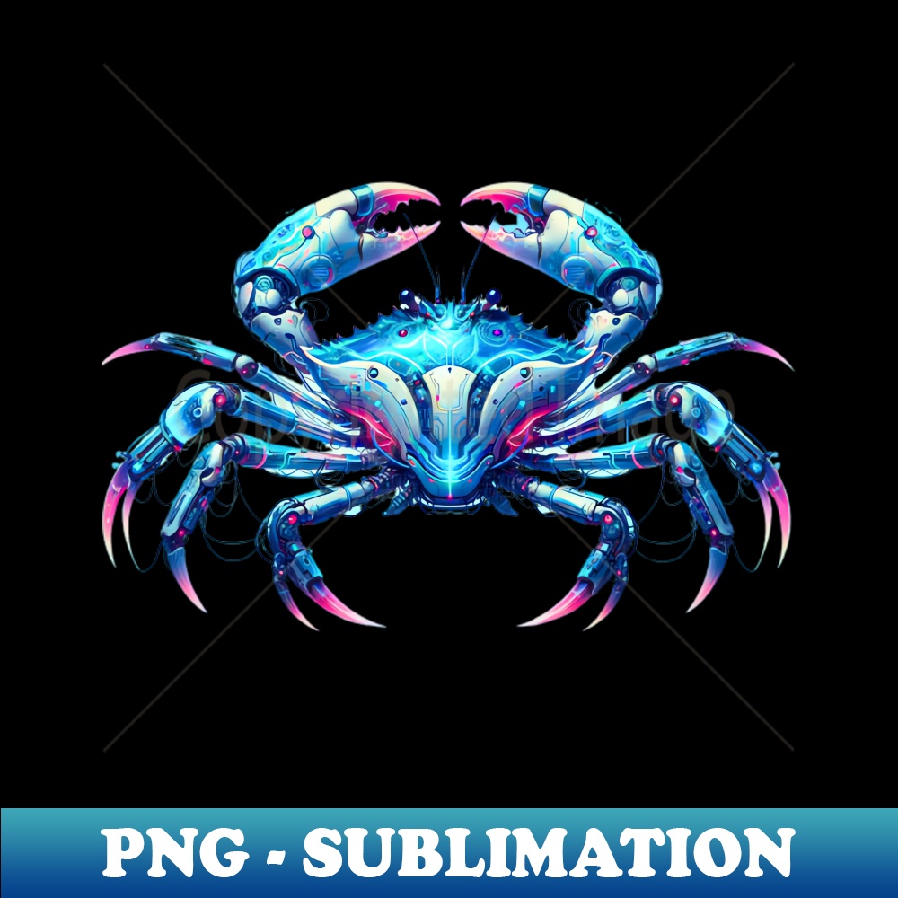Cyber Claw - Neon Crab - Sublimation-Ready PNG File - Spice | Inspire ...