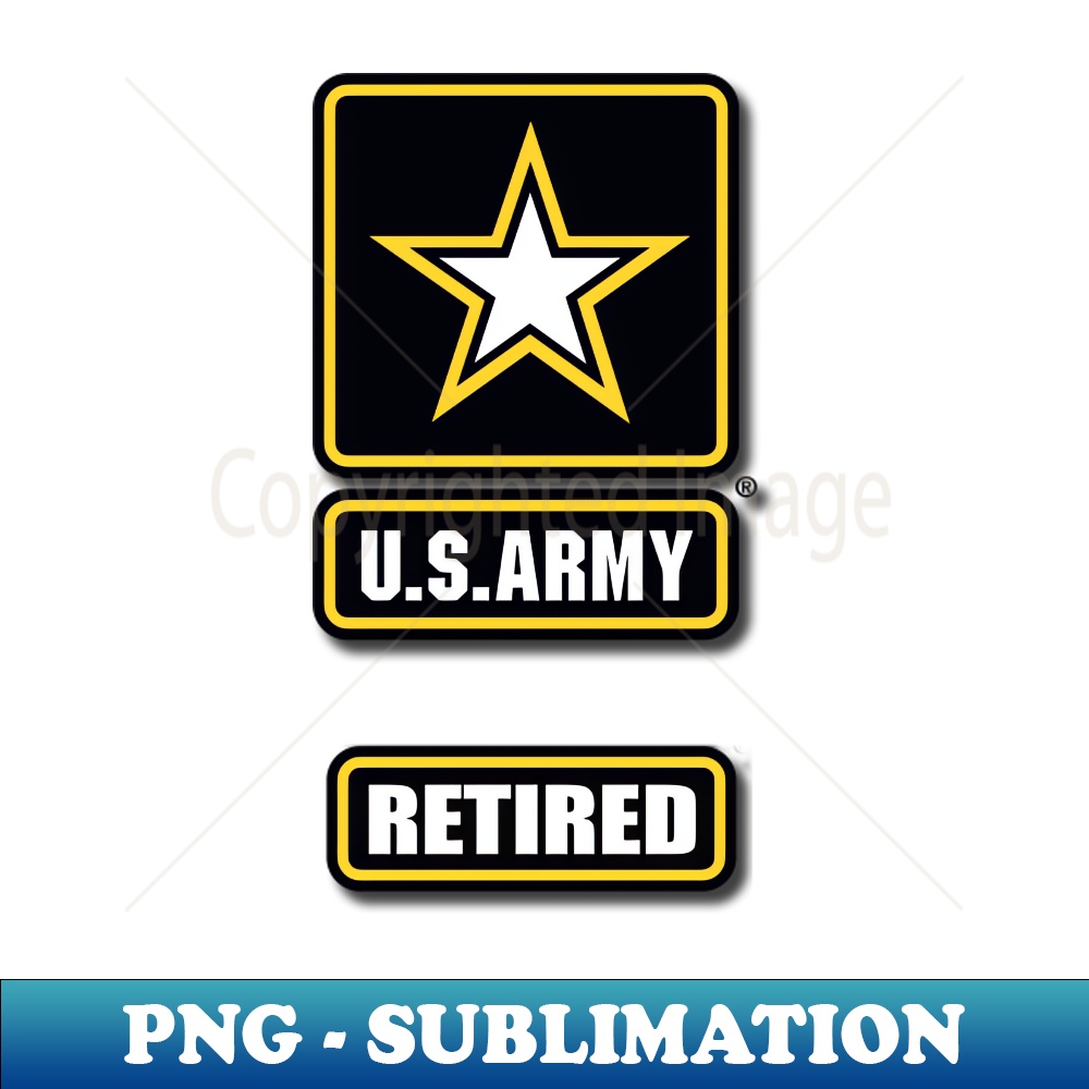 US Army Retired - Vintage Sublimation PNG Download - Defying | Inspire ...