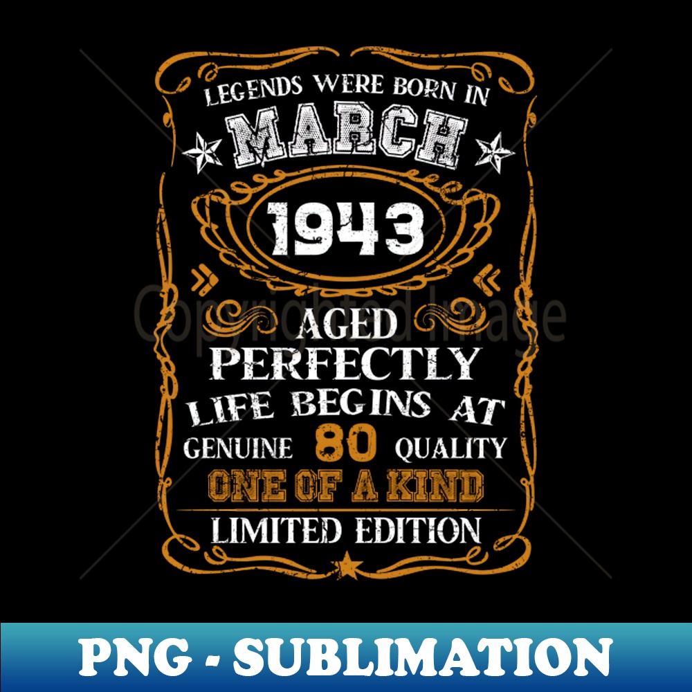 March 1943 80th Birthday Gifts 1943 Year Old - Exclusive PNG | Inspire ...