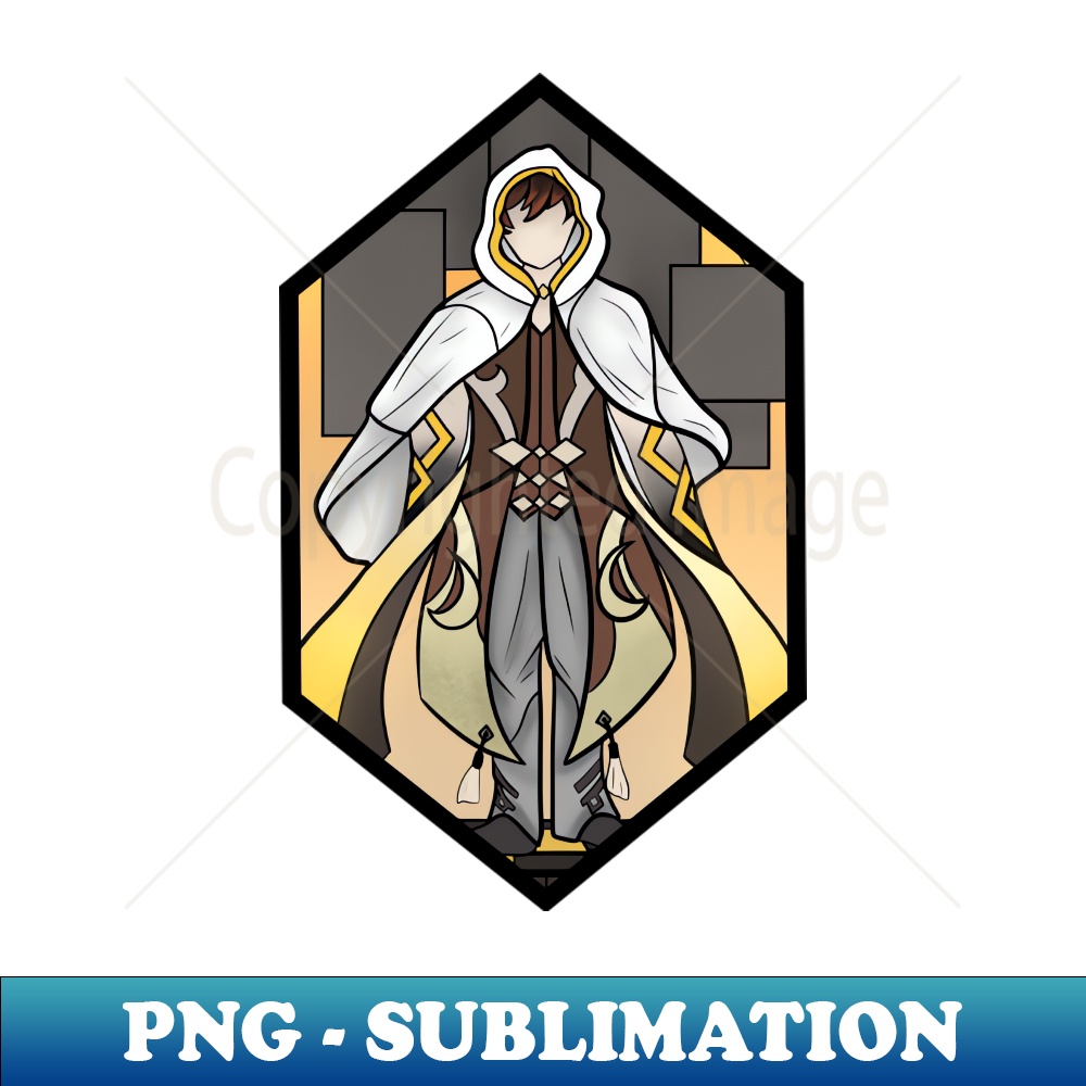 Zhongli Stain Glass - PNG Transparent Digital Download File | Inspire ...