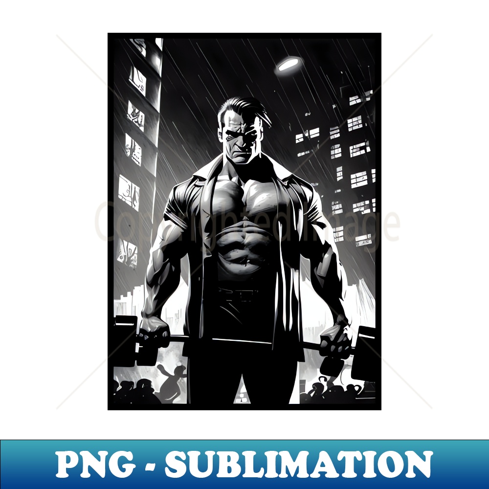 Bodybuilder In The Rain - Artistic Sublimation Digital File | Inspire ...