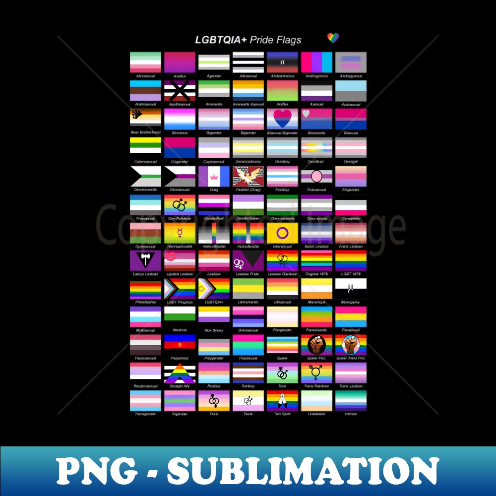 LGBTQIA Pride flags - Instant PNG Sublimation Download - Stu | Inspire ...