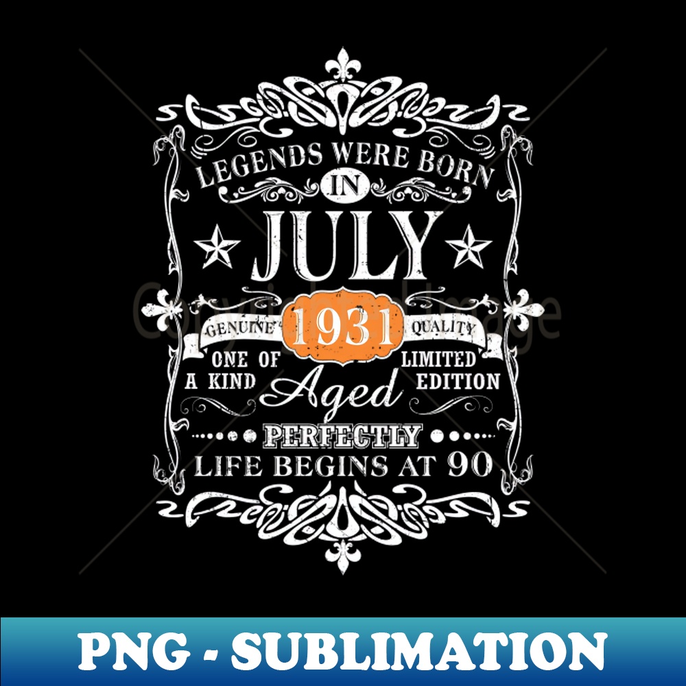 Legends Were Born In July 1931 90th Birthday Gift - Instant | Inspire ...
